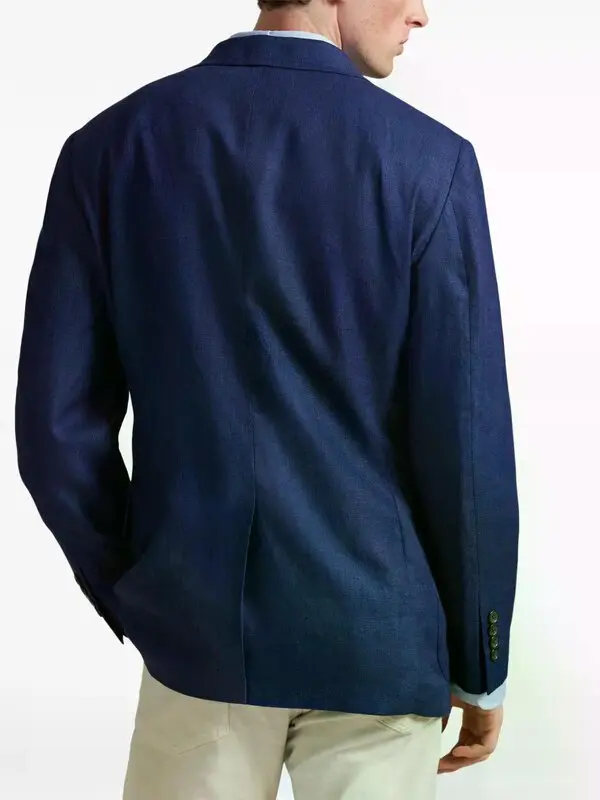 Polo Ralph Lauren Herringbone-pattern Blazer - Blue