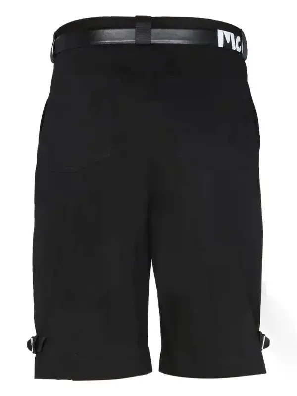 Alexander McQueen Belted Shorts With Adjustable Cuffs