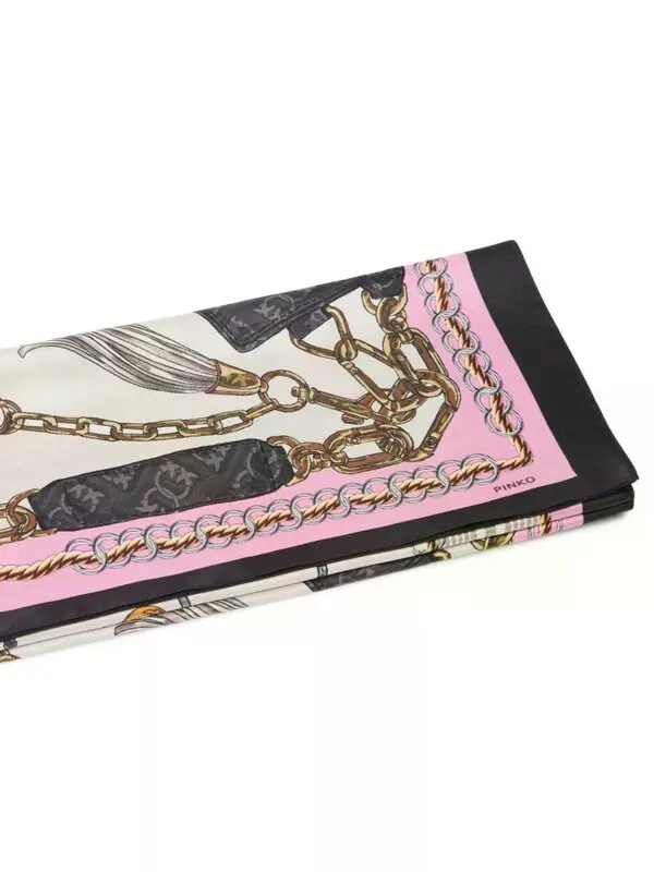 Pinko Graphic-print Scarf - Pink