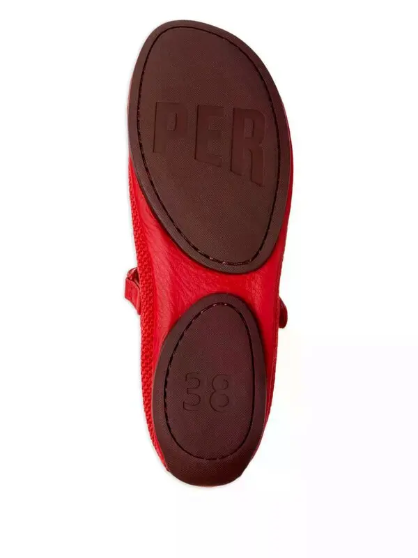 Camper Right Nina Strappy Ballet Flats - Red