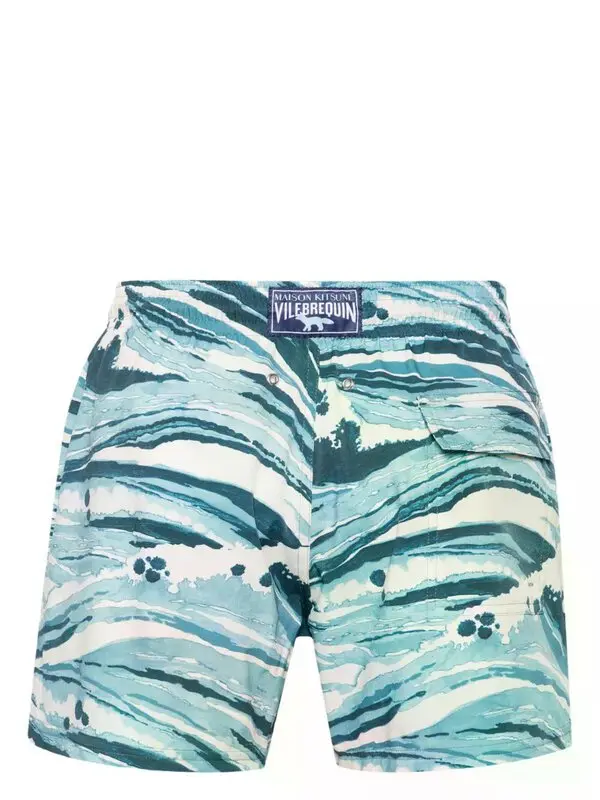 Maison Kitsuné Moorise Swim Shorts - Blue