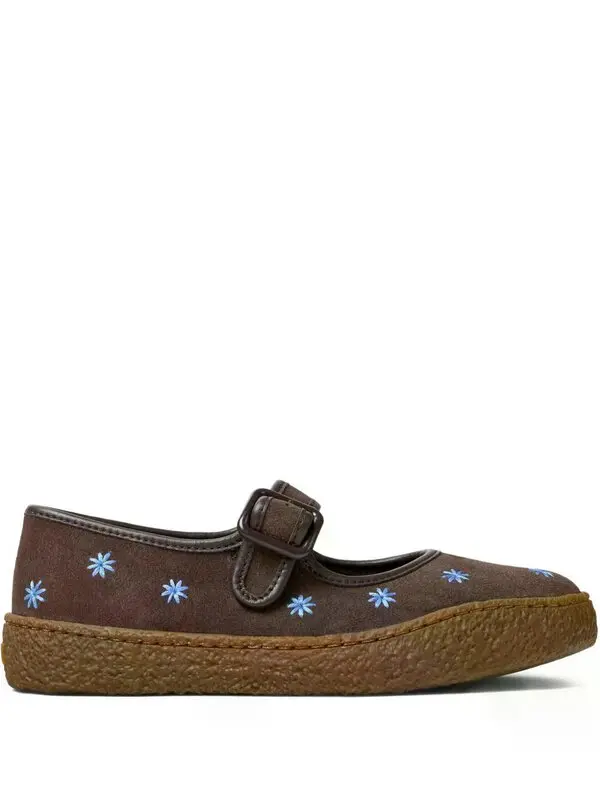 Camper Floral Buckle Ballet Flats