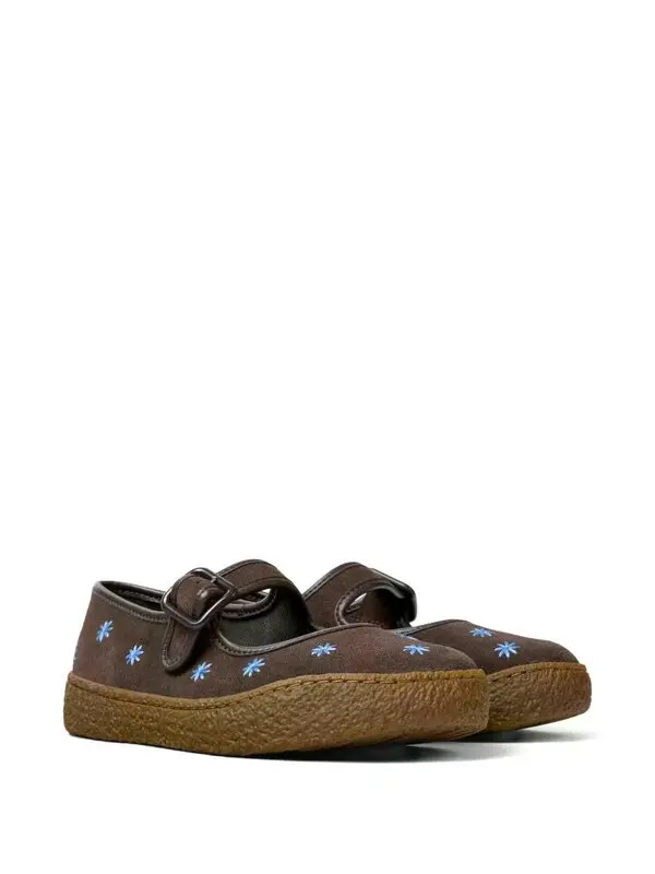 Camper Floral Buckle Ballet Flats