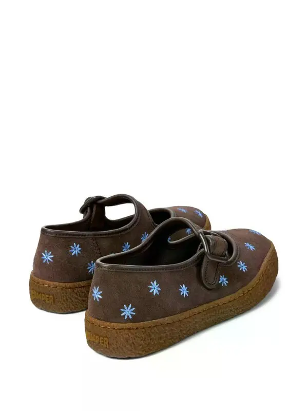Camper Floral Buckle Ballet Flats