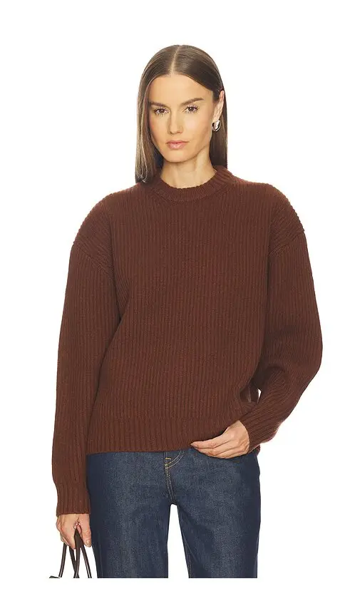 SRG Madisyn Classic Knit Crewneck - Brown