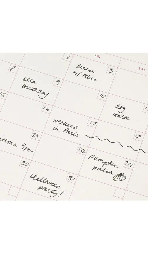 Papier Picnic Productivity Monthly Planning Pad - Red