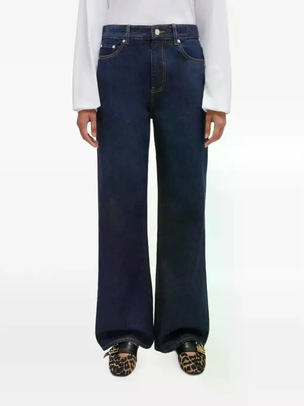 GANNI Lari Logo-patch Jeans