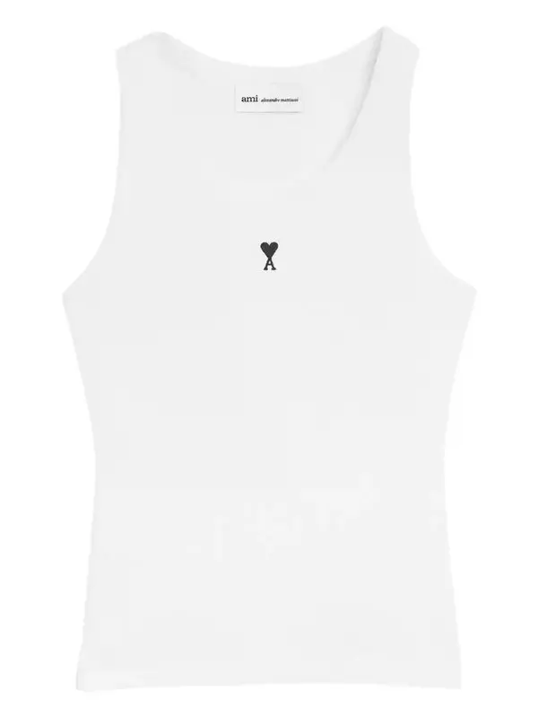 AMI Paris Ribbed Knit Tank Top