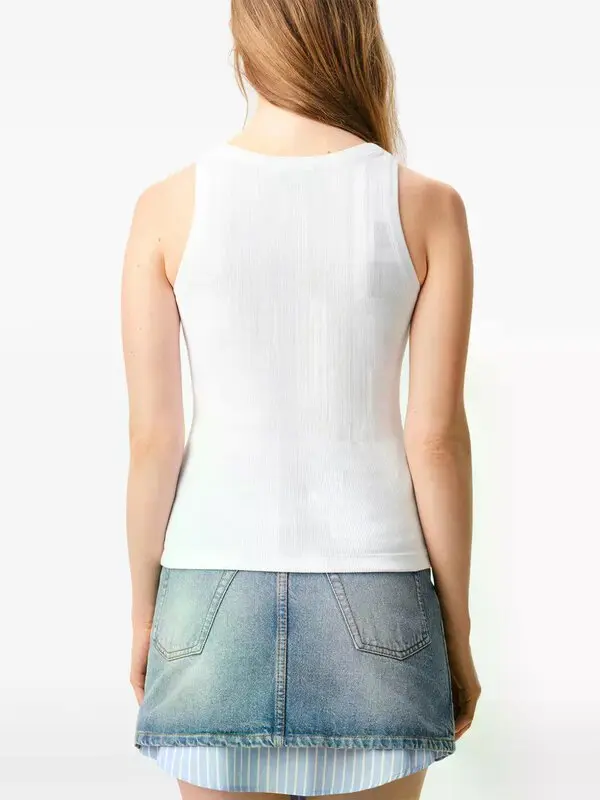 AMI Paris Ribbed Knit Tank Top