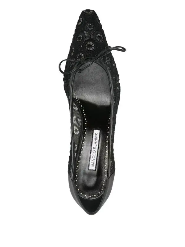 Manolo Blahnik Martebal Lace Pumps