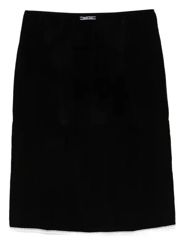 Prada Midi Velvet Skirt