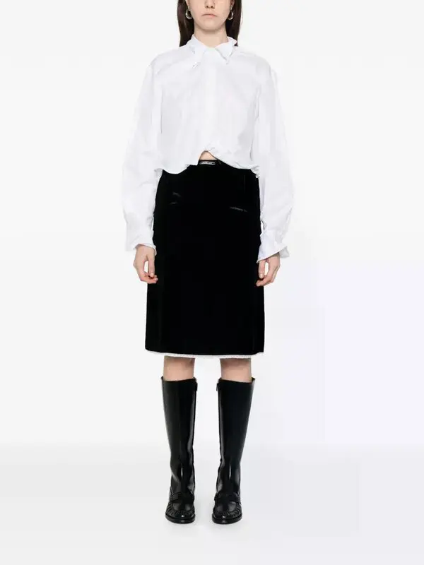 Prada Midi Velvet Skirt