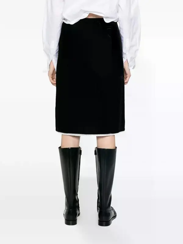 Prada Midi Velvet Skirt