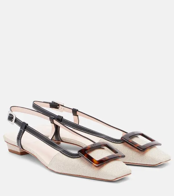 ROGER VIVIER Belle Vivier Slingback Pumps - Beige