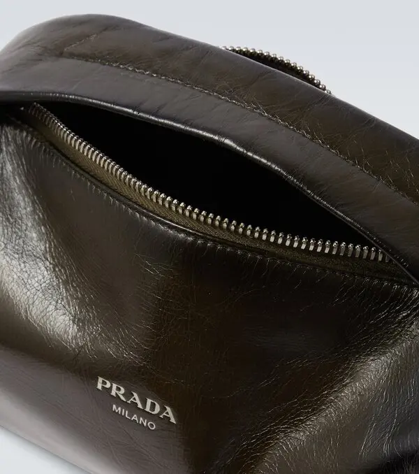 Prada Calf Leather Tote Bag - Green