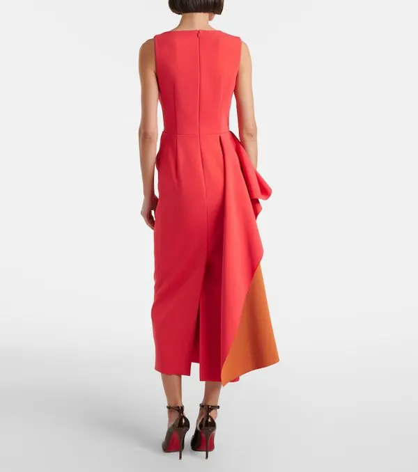ROKSANDA Calatrava Crepe Midi Dress - Red