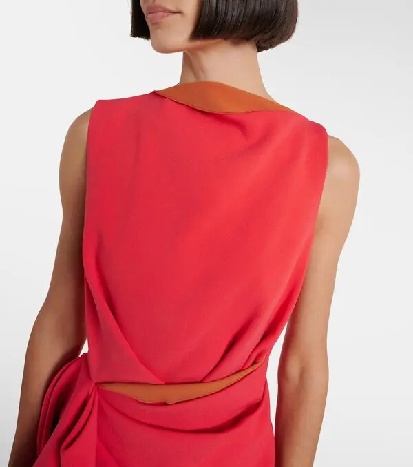 ROKSANDA Calatrava Crepe Midi Dress - Red