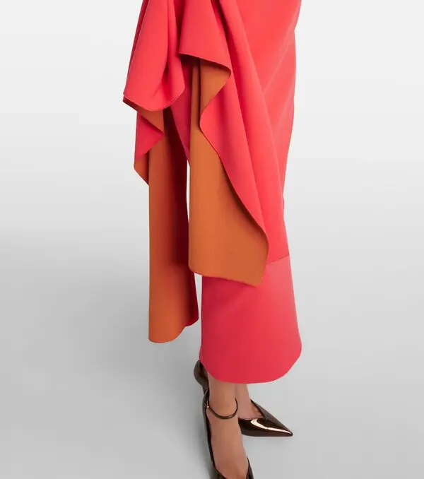 ROKSANDA Calatrava Crepe Midi Dress - Red