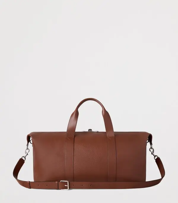 Mulberry Medium Leather Heritage Clipper Holdall - Brown