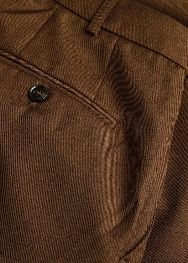 Ronny Kobo Soprano Pleated Straight-leg Woven Trousers - Brown