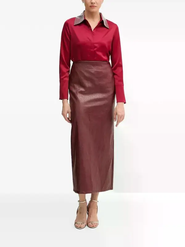 Joseph Ribkoff Embellished Collar Shirt - Red