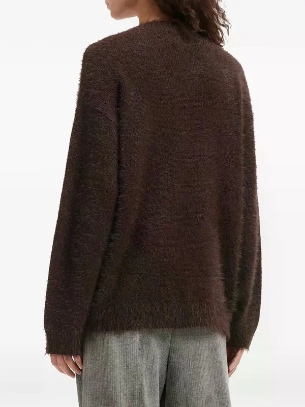 B+AB Bow Crew-neck Sweater - Brown