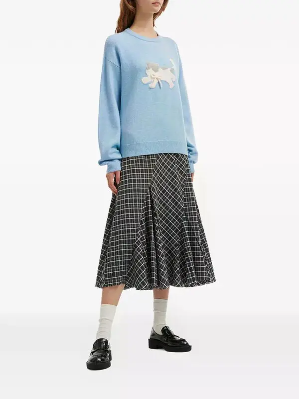 B+AB Appliqué Crew-neck Sweater
