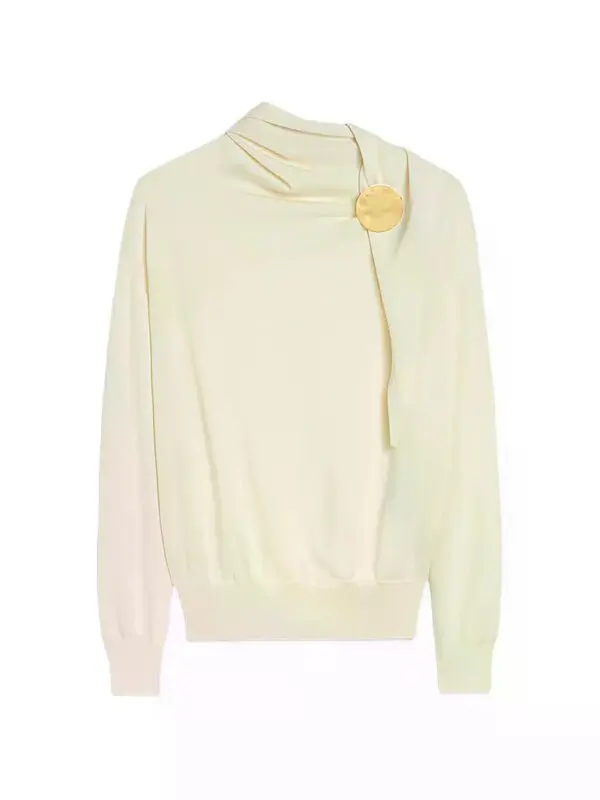 JIL SANDER Draped Sweater - Neutrals