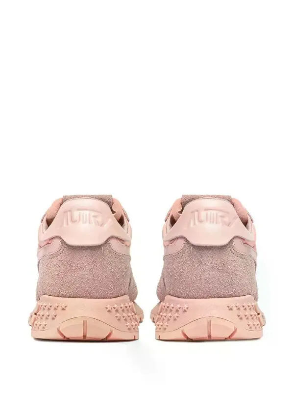 AUTRY Logo Detail Suede Sneakers - Pink