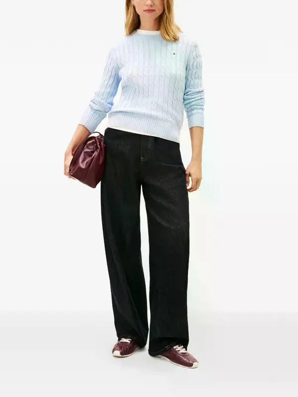 Tommy Hilfiger Cable Knit Logo Sweater