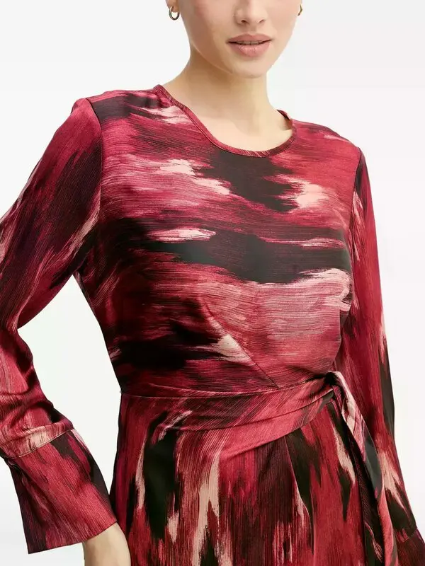 Joseph Ribkoff Tie-waist Printed Dress