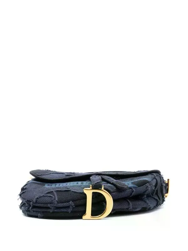 Dior Embroidered Canvas Saddle Bag