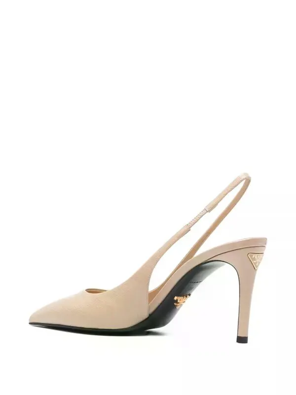 Prada Slingback Strap Pointed Pumps