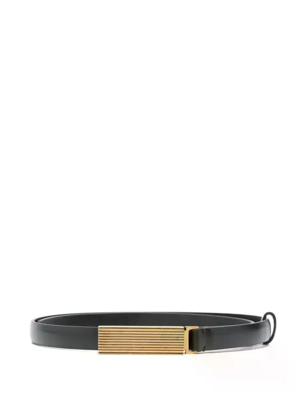Khaite Empire Belt With Antique Gold-tone Hardware - Black