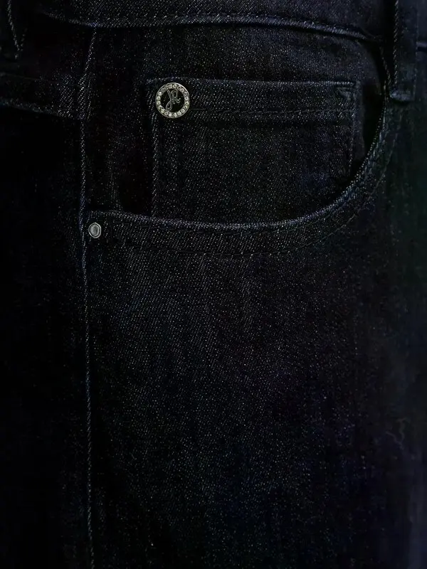 Joseph Ribkoff Wide Leg Jeans With Logo Plaque