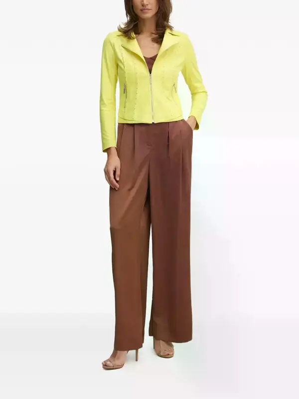 Joseph Ribkoff Pleated Wide-leg Trousers - Brown