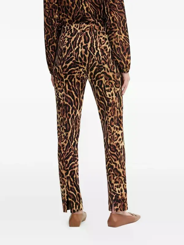 Joseph Ribkoff Animal Print Split-hem Trousers