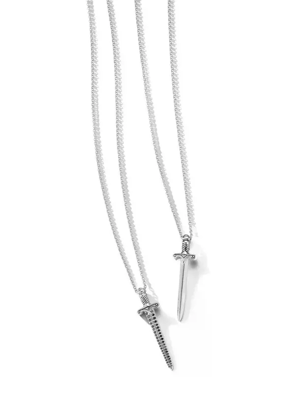 Mateo Sterling Sword Pendant Necklace