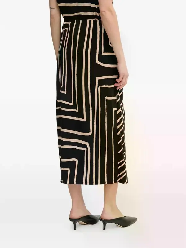 Joseph Ribkoff Geometric Print Midi Skirt With Knot Detail