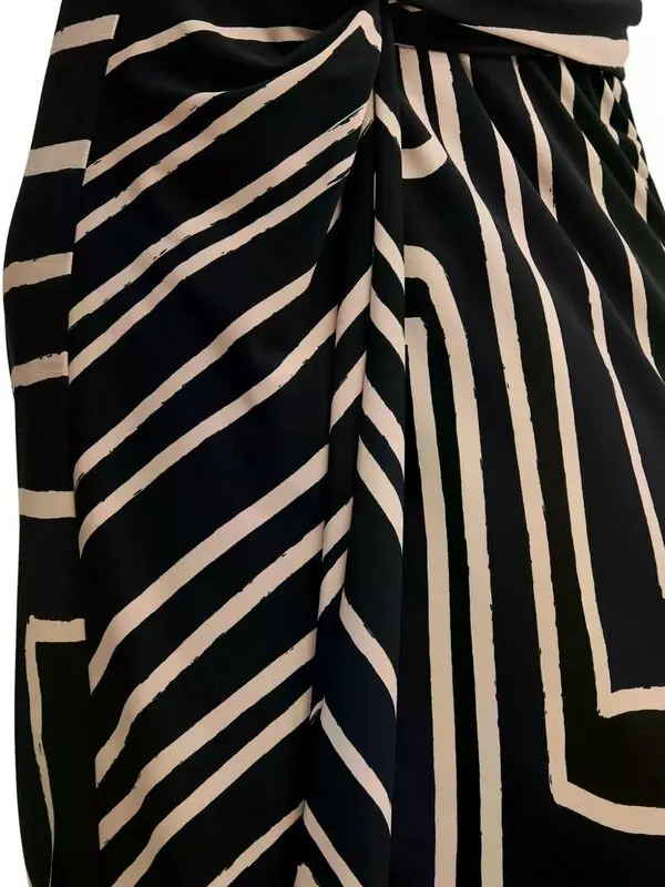 Joseph Ribkoff Geometric Print Midi Skirt With Knot Detail