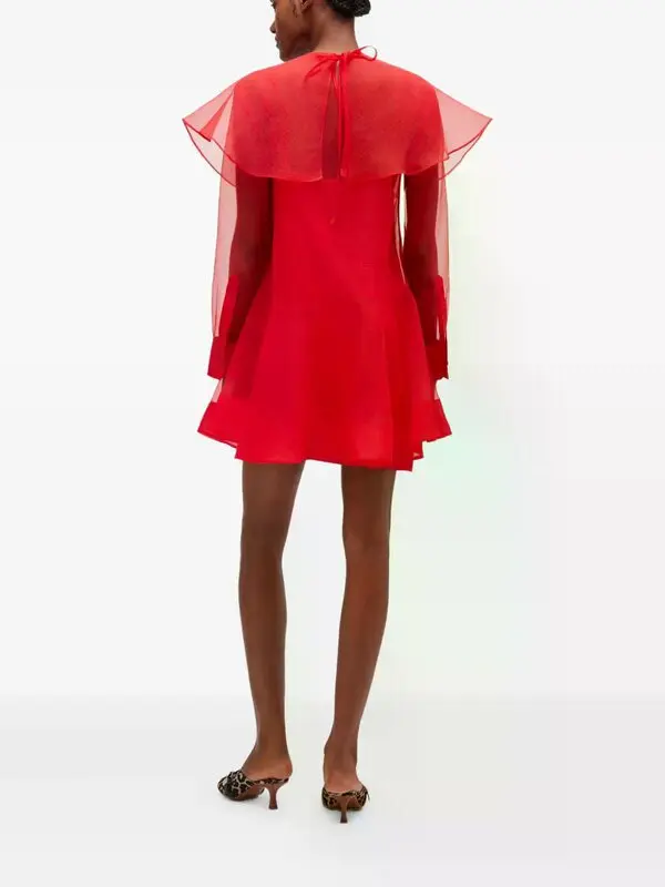 GANNI Organza Circle Collar Dress