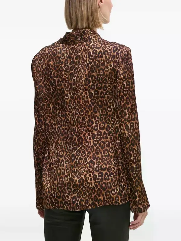 Joseph Ribkoff Animal Print V-neck Blouse