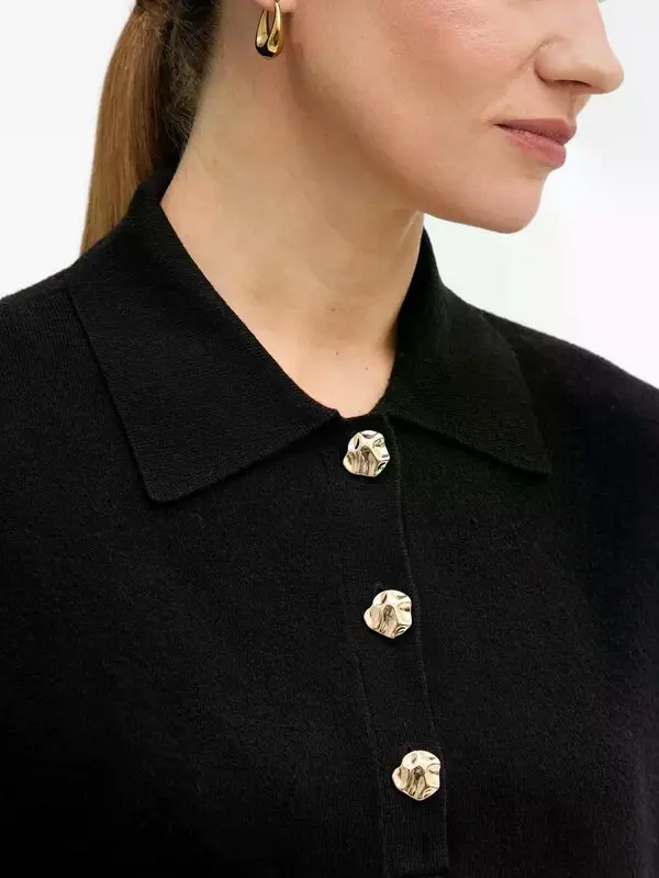 Joseph Ribkoff Embellished Polo Top - Black