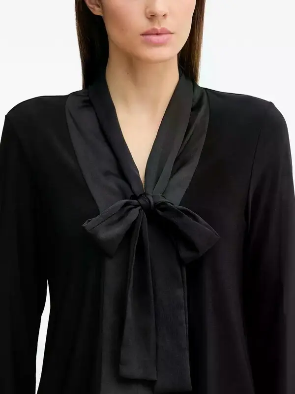 Joseph Ribkoff Bow Detail Blouse - Black
