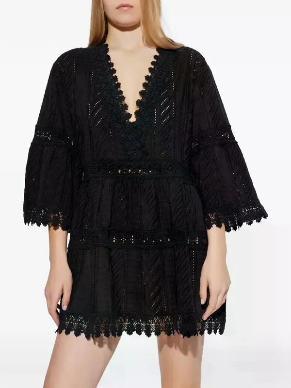 Melissa Odabash Lace V-neck Mini Dress