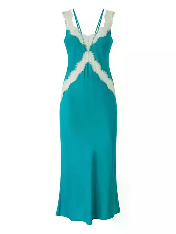 Pinko Lace-detail Sleeveless Dress - Blue