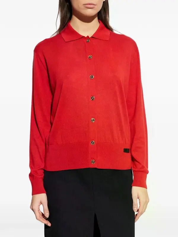 Versace Buttoned Collar Cardigan