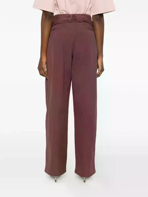 Attico Buckle-detail Pleated Trousers
