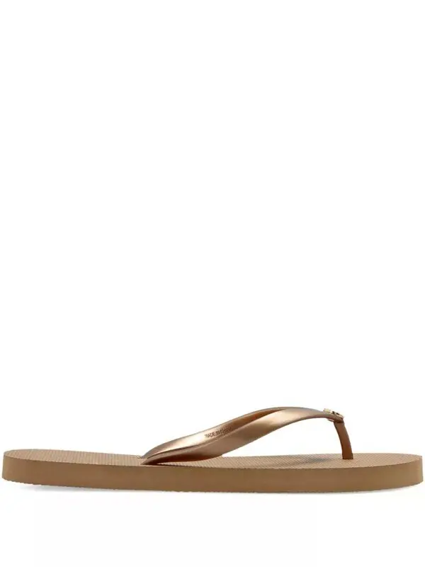 Melissa Odabash Logo Detail Flip Flops - Neutrals