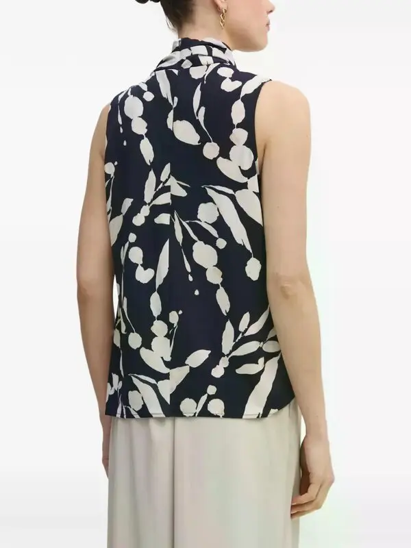 Joseph Ribkoff Abstract Print Halter Neck Sleeveless Blouse